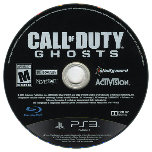 PS3 software North American version of CALL OF DUTY GHOSTS (Domestic ...