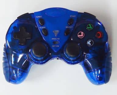 PS2 Hard Wireless Analog Firing Controller [Blue] (Condition : Receiver ...