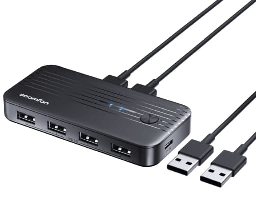 PC hardware Soomfon 2-input 4-output personal computer switcher [SF ...