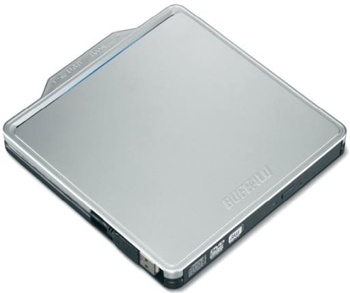 WindowsXP/Vista/7 Hard Buffalo Portable DVD Drive (Metallic Silver ...