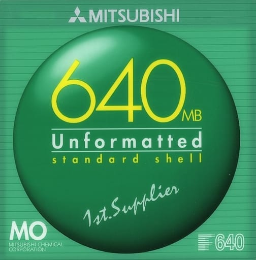 PC hardware 3.5 Magneto-Optical Disk (MO) 640 mb Unformatted 1 Sheet ...