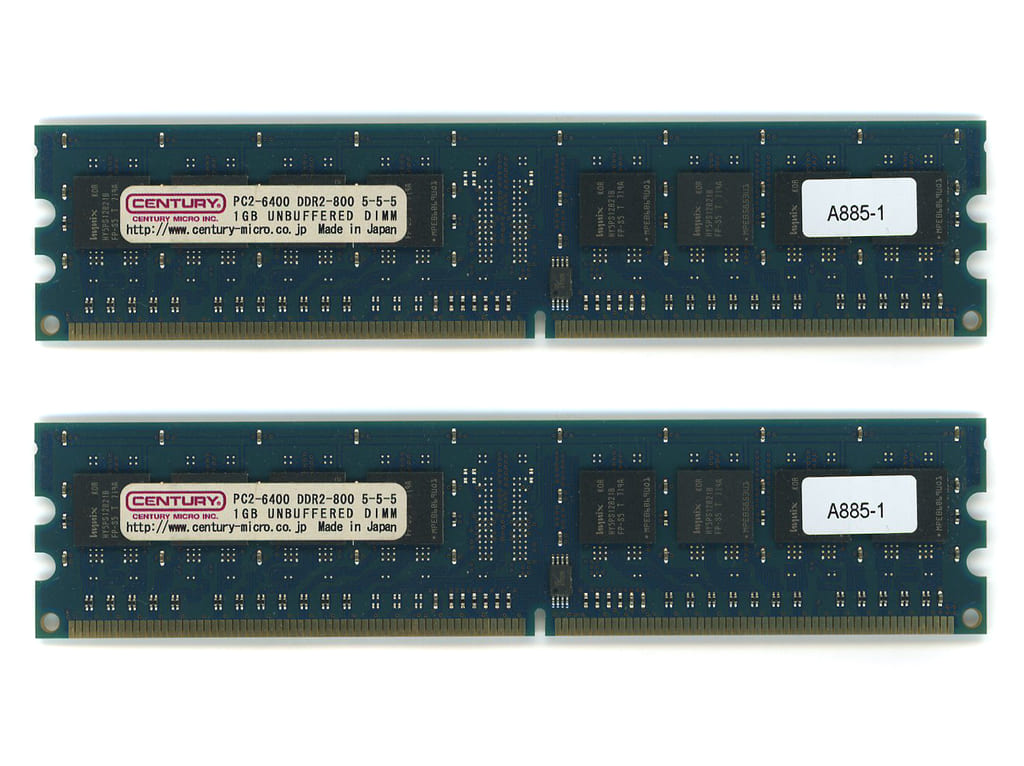 駿河屋 - デスクトップ用メモリーモジュール 2GB(1GB×2) PC2-6400(DDR2-800)(箱説無し/メーカー不詳品)（メモリー ...
