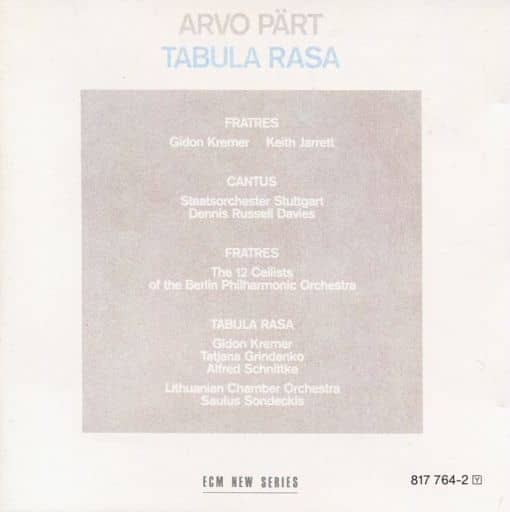 駿河屋 - Arvo Part / Tabula Rasa[輸入盤]（クラシック）