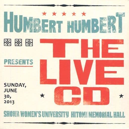 Japanese music CDs HUMBERT HUMBERT / THE LIVE CD | Music software ...