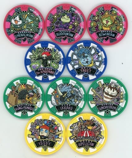 [No Code Guarantee] Set of 10 Kinds 「 Yokai Watch Yokai Dream Medal ...