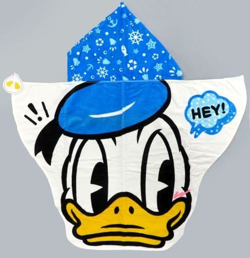 Donald Duck Face Blue Towel With Hood Disney Limited To Tokyo