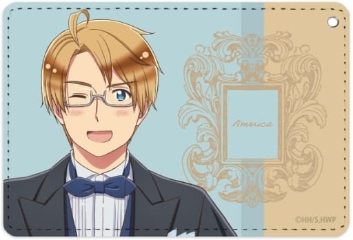 American (butler ver.) illustration 1 pocket pass case "Hetalia World ...