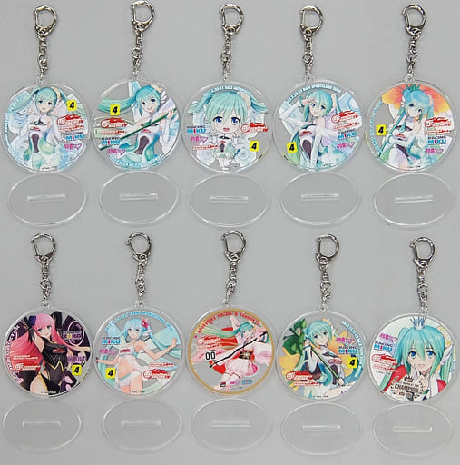 Racing Miku Circuit Acrylic Key Holder 9 Types + Secret 1 Type Set ...