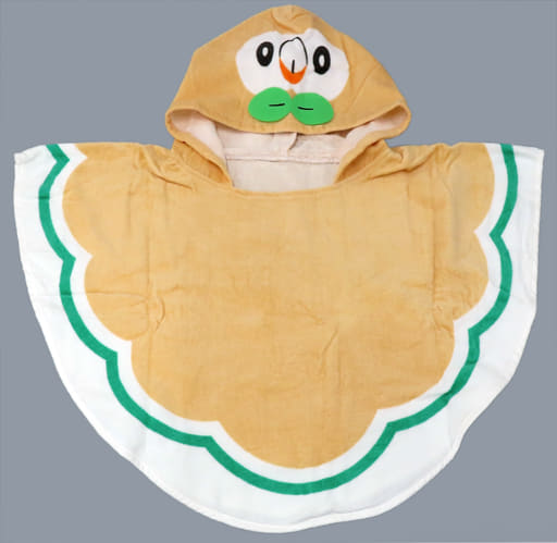 Rowlet Mini Bath Towel w / Hood "Pocket Monsters" Pokemon Center Only ...