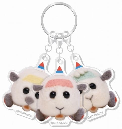 Miscellaneous goods B. 3-chain acrylic key holder "PUI PUI Molcar ...