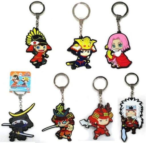 Miscellaneous goods All 7 kinds set : Sengoku NARUTO rubber key ring ...