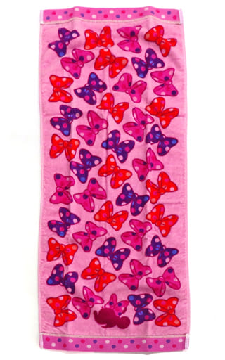 Minnie Mouse (Pink / Ribbon) face towel "Disney" Tokyo Disney Resort ...