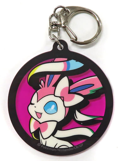 Sylveon (Round) "Pocket Monsters Acrylic Key Holder Collection Midnight ...