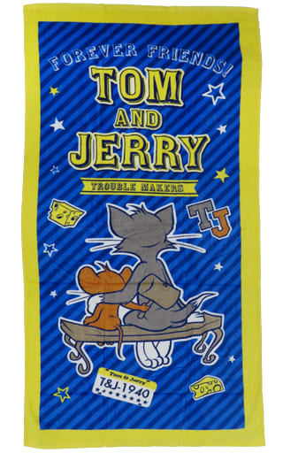 Tom & Jerry (blue) BIG bath towel "TOM and JERRY" | Goods / Accessories ...