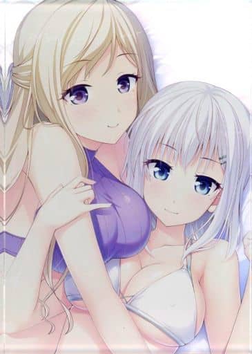 Saki Naruse and Mashiro Tsukino (15th anniversary of SMEE) B6 acrylic ornament "Making * Lovers ...