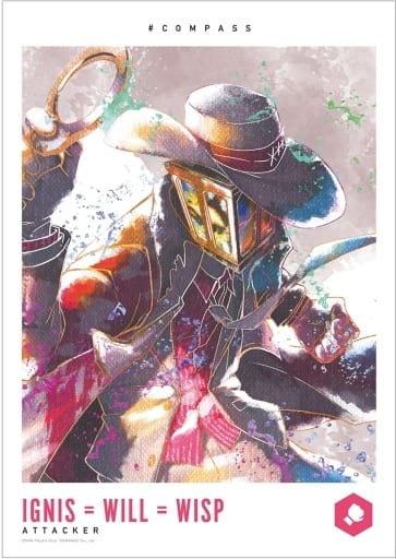 A3 Matte Finish Poster Ignis-Wil-Wisp Ani-Art aqua label "#Compass ...