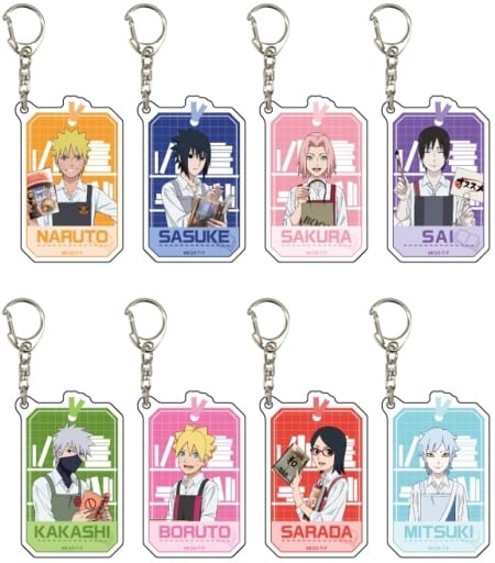 [Box] NARUTO & BORUTO Acrylic Key Holder 07. Book Clerk Ver. Drawing ...