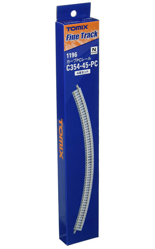 N Gauge (Rail) 1/150 Fine Track Curve PC Rail C354-45-PC (F) (4 Pieces Set) [1196] | Toy Hobby ...