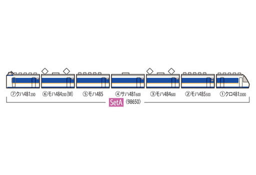 1/150 Limited Express Series 485 Shirasagi / New Paint 7 Car Set A [98650] | Toy Hobby | Suruga ...