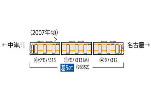 Railway model 1/150 JR 313 1500 series suburban train basic set 3 cars ...