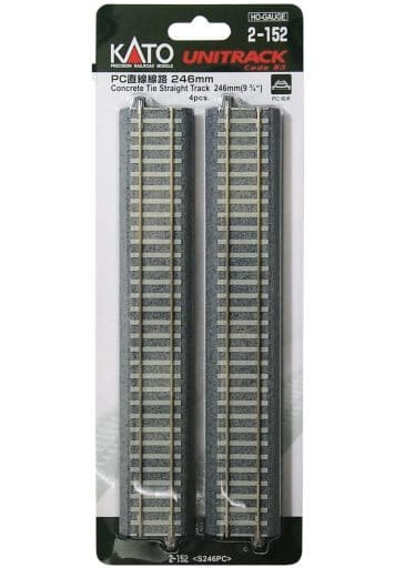 駿河屋 - HOゲージ 1/80 PC直線線路 246mm 4本入 「UNITRACK」 [2-152]（レール）