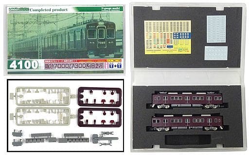 Railway model 1/150 : Hankyu Railway Series 7000/7300, 2-car set of old ...
