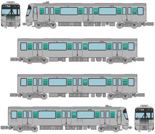 1/150 Yokohama Municipal Subway Green Line 10000 Series 4 Pair Set A ...