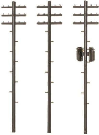 Railway model 1/150 Coloured utility poles (dark brown) "Structure Kit ...
