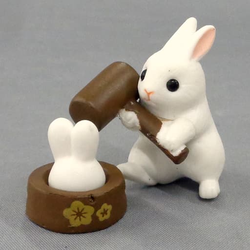 Trading figure 1. Flat Rabbit (White) "Mochitsuki Rabbit 2 Nobi Nobi ...