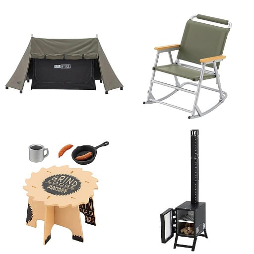 駿河屋 - 全4種セット 「ソロキャンプ ミニチュアコレクション ガレージエディション produced by CAMP HACK」（トレーディングフィギュア）