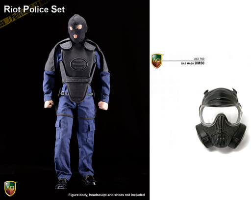 Figure 1/6 Power Set Anti Riot Police Light Armor Ver. + Gas Mask XM50 ...