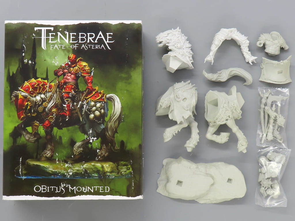 駿河屋 - Obitus Mounted-破滅の先陣オビトゥス(騎乗)- 「Tenebrae - Fate of Asteria」 75mm レジンキャストキット（フィギュア）
