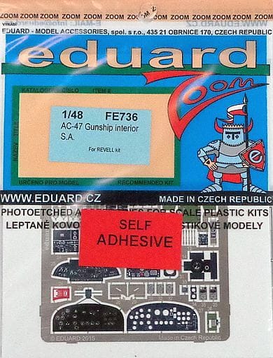 1/48 AC-47 Gunship Interior Parts Set with Glue for Level "Zoom Series ...