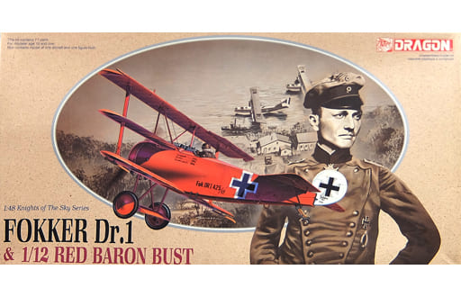 Plastic model 1/48 FOKKER Dr. 1 & 1/12 RED BARON BUST 「 Knights of The ...