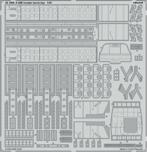 1 / 48A-26B Invader Tank Etching Parts for ICM [EDU481009] | Toy Hobby ...