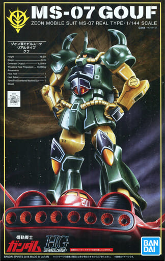 Plastic model 1/144 HGUC MS-07B Guff 21 stCENTURY REAL TYPE VER ...