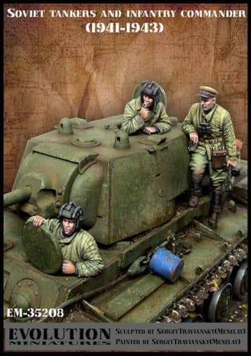 Plastic model 1/35 WWII Ro Shea Red Army Tank Crew & SnipEr Commander ...