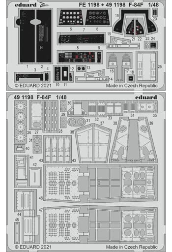 1 / 48F-84F Etching Parts for Kinetics [EDU491198] | Toy Hobby | Suruga ...