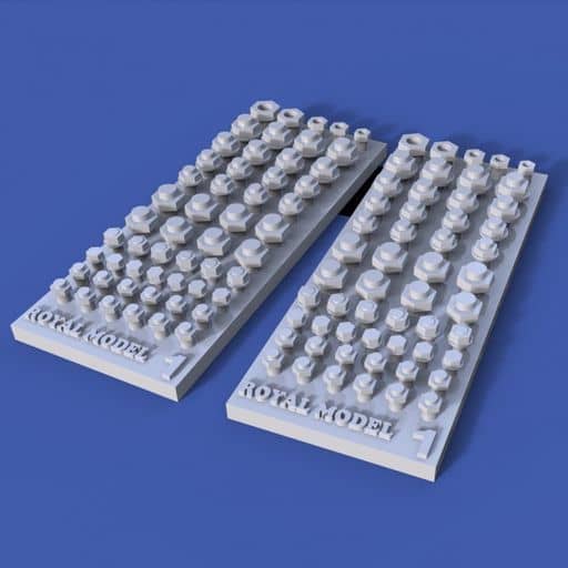1/35 General Purpose Bolt & Nut Assortment Set No. 1 Resin Cast Kit ...