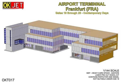 1/144 Frankfurt Airport FRA Terminal Building 18 to 25 gates now ...