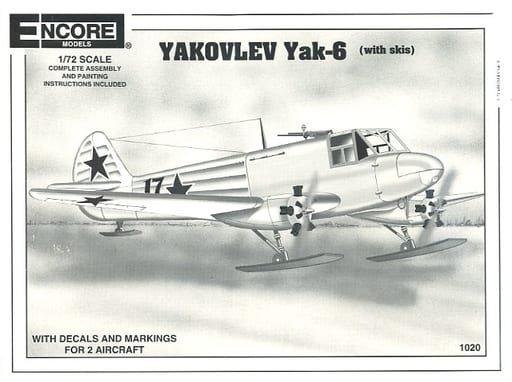 1/72 YAKOVLEV YaK-6 - ヤコヴレフ YaK-6 - [1020] | Toy Hobby | Suruga-ya.com