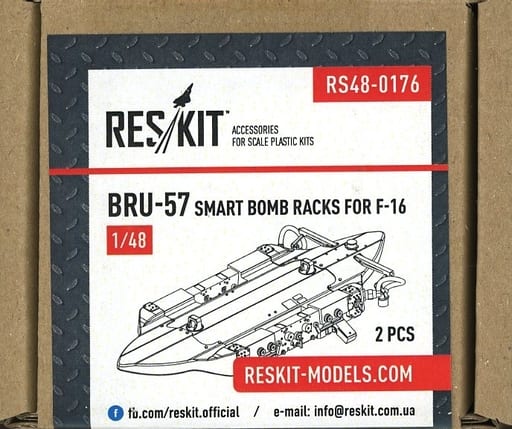 BRU-57 Bomb Rack for 1 / 48F-16 2 Pieces Detailed Up Parts [RSK48-0176 ...