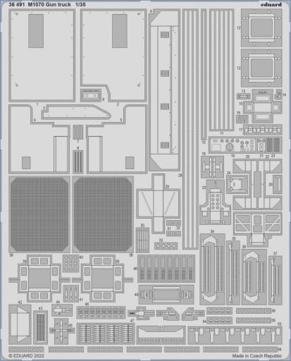 Plastic model 1/35 M1070 Gun Track Etching Parts for Hobby Boss ...