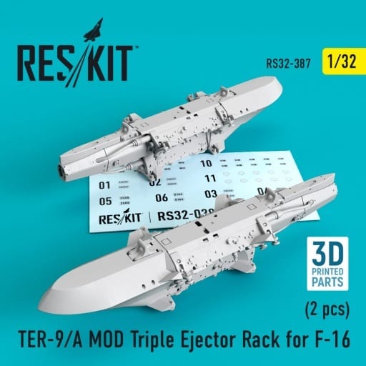 TER-9/A bomb rack for 1 / 32F-16 2 Pieces Detailed Up Parts [RSK32-0387 ...