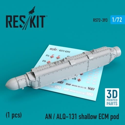 1/72 AN/ALQ-131 Jamming Pod Shallow 1 Piece Detailed Up Parts [RSK72 ...