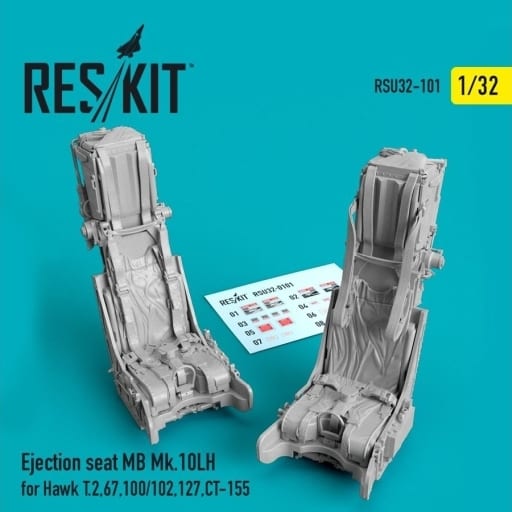 1/32 Martin Baker Mk. 10 lh Injection Seat (2 Pieces) Detail-Up Parts ...