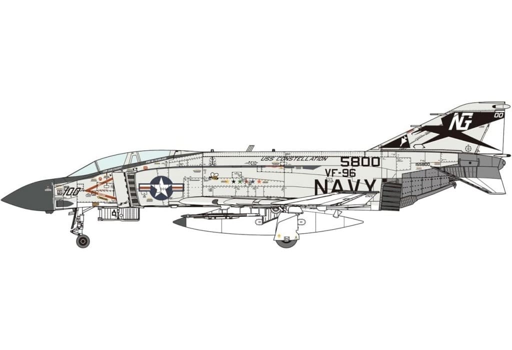 駿河屋 - 1/72 アメリカ海軍 F-4J 戦闘機 VF-96 “ショータイム 100” [FF04]（プラモデル）