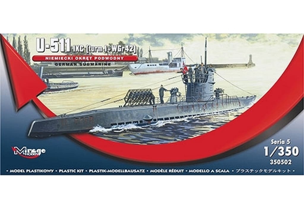 駿河屋 - 1/350 独・U-511潜水艦タイプIXB+WGr.42ネーベルベルファー [MR350502]（プラモデル）