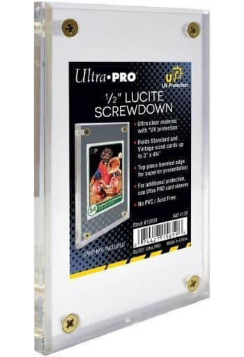 Ultra PRO Lucite Screwdown Displays UltraPro UV Finish Lucite 1/2 inch ...