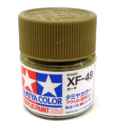 駿河屋 - 塗料 タミヤカラー XF-49 アクリルミニ カーキ [81749]（瓶タイプ）